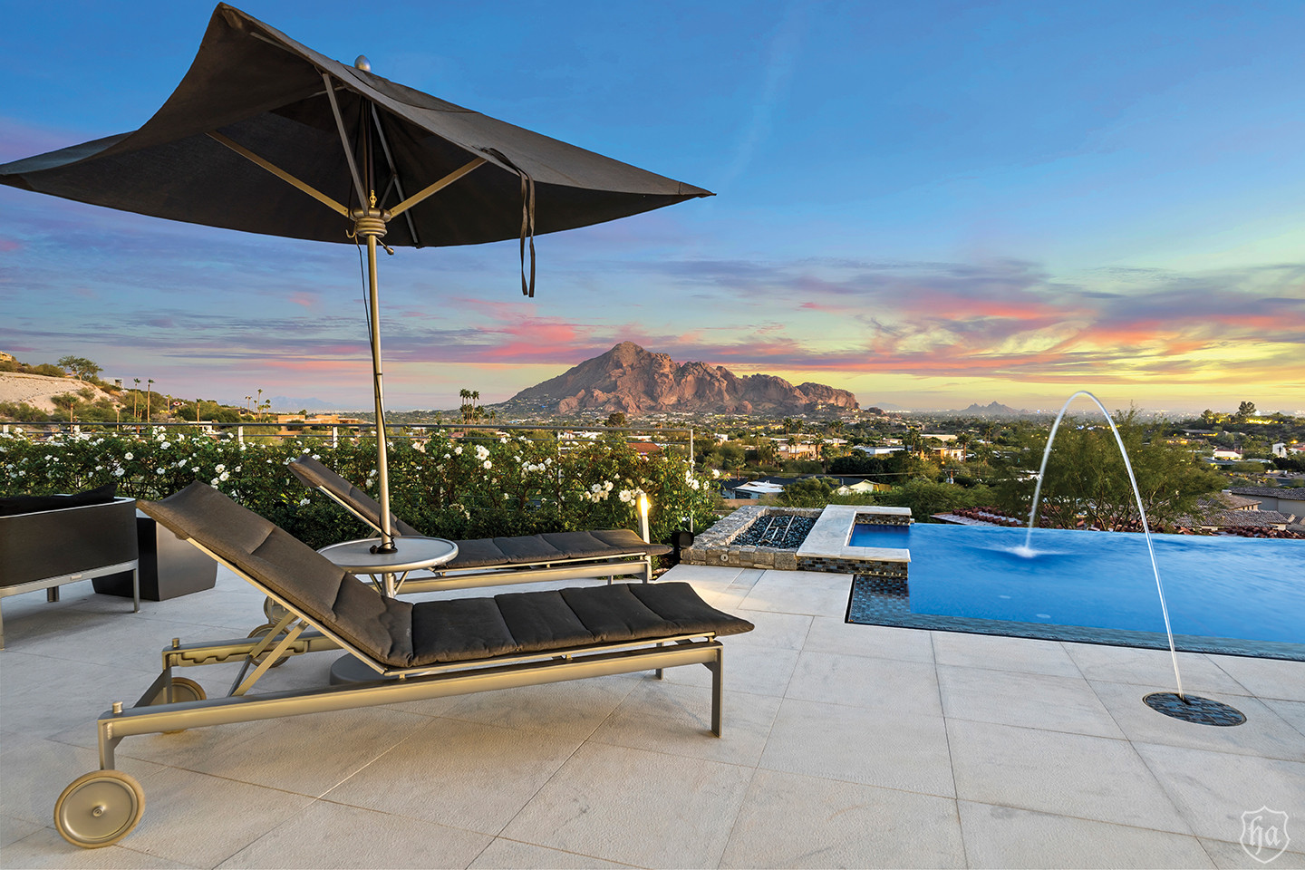 Camelback Mountain Views, City Lights and a Six-Car Collectors Garage ...